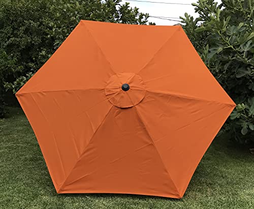BELLRINO DECOR Replacement BRICK STRONG & THICK Umbrella Canopy for 9ft 6 Ribs BRICK (Canopy Only)