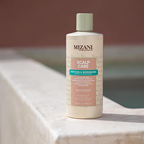 Mizani Scalp Care Dandruff Shampoo | Pyrithione Zinc | Cleanses Hair & Scalp | For Curly Hair | 16.9 Fl Oz