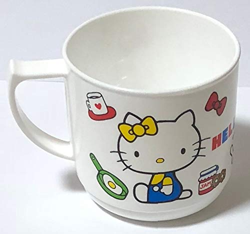 Sanrio Hello Kitty Hand Cups Polypropylene 7.2 Γ 7 Γ 9.8 cm 240ml Dinnerware Drinkware Saucers Kitchen (Blue)