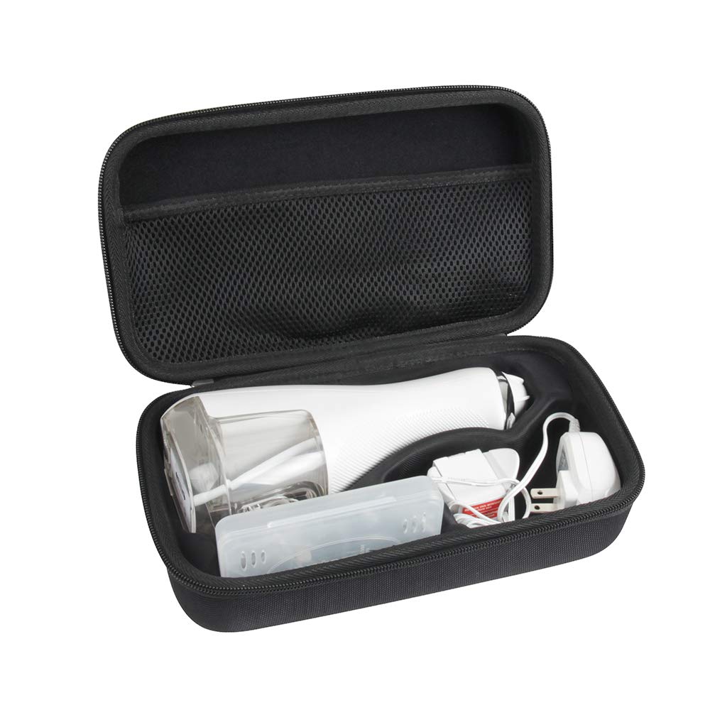 Hermitshell Hard Case Storage Bag for Waterpik Cordless Advanced 2.0 Water Flosser WP-580 WP-582 WP-583 WP-587(Black)