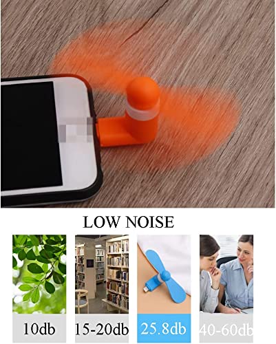 GaiRen Mini Phone Fans, Cellphone Fan Compatible with iPhone 12/13/X/Xs/Xr Cell Phone Summer Accessories (6 Packs)