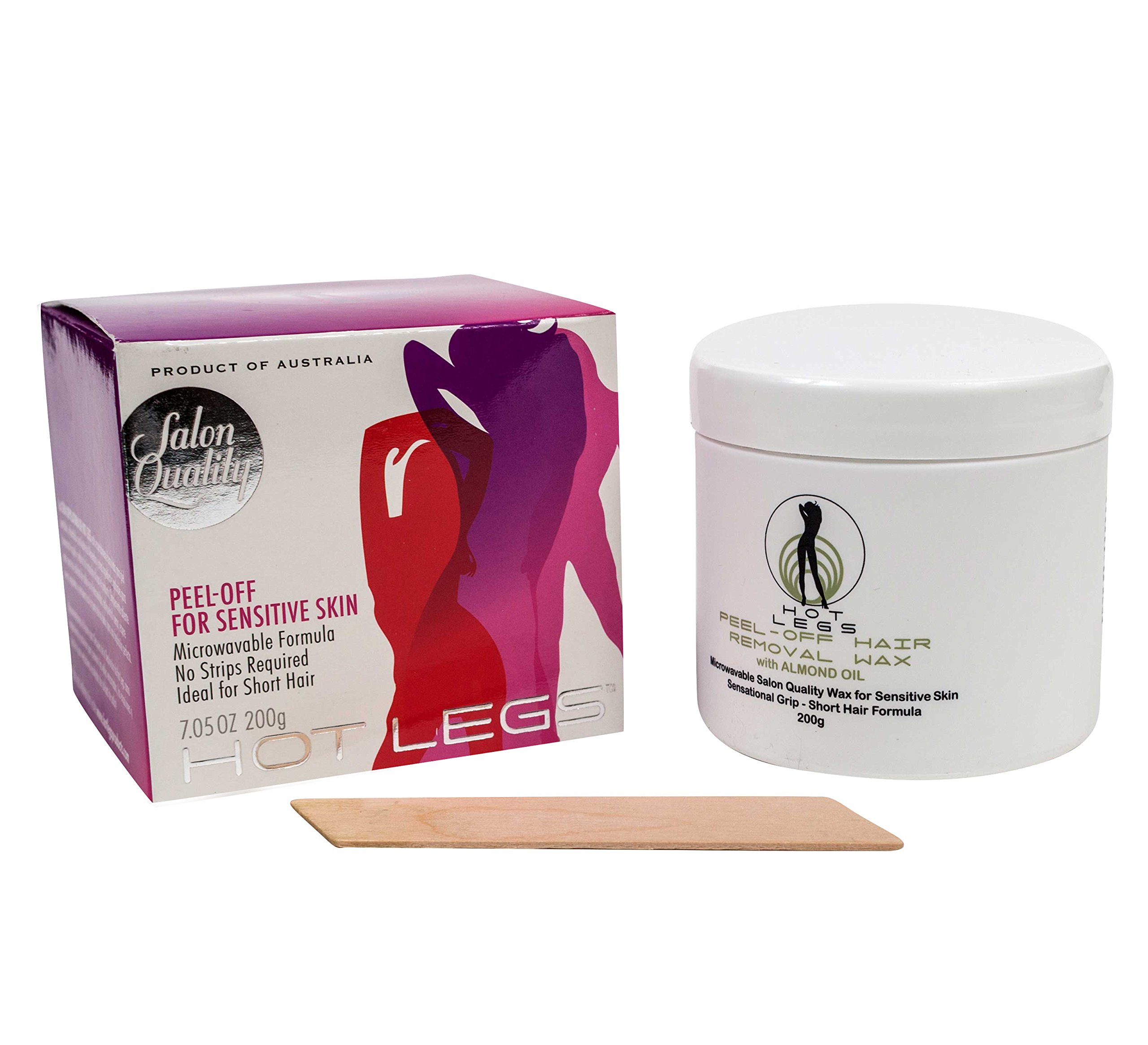 Hot Legs Peel-Off Wax for Sensitive Skin, 7.05 Ounces, with Applicator