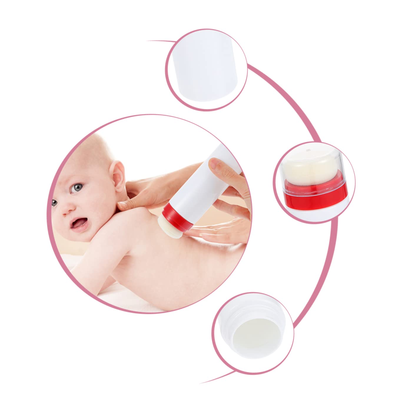 ADOCARN 2 pcs After- Compact Makeup Fluffy Bath Powder Containers Baby Holder Kids Face Travel Puff Refillable Blush Container Convenient Adult Jar Skin Capacity Empty Home Toddler Infant