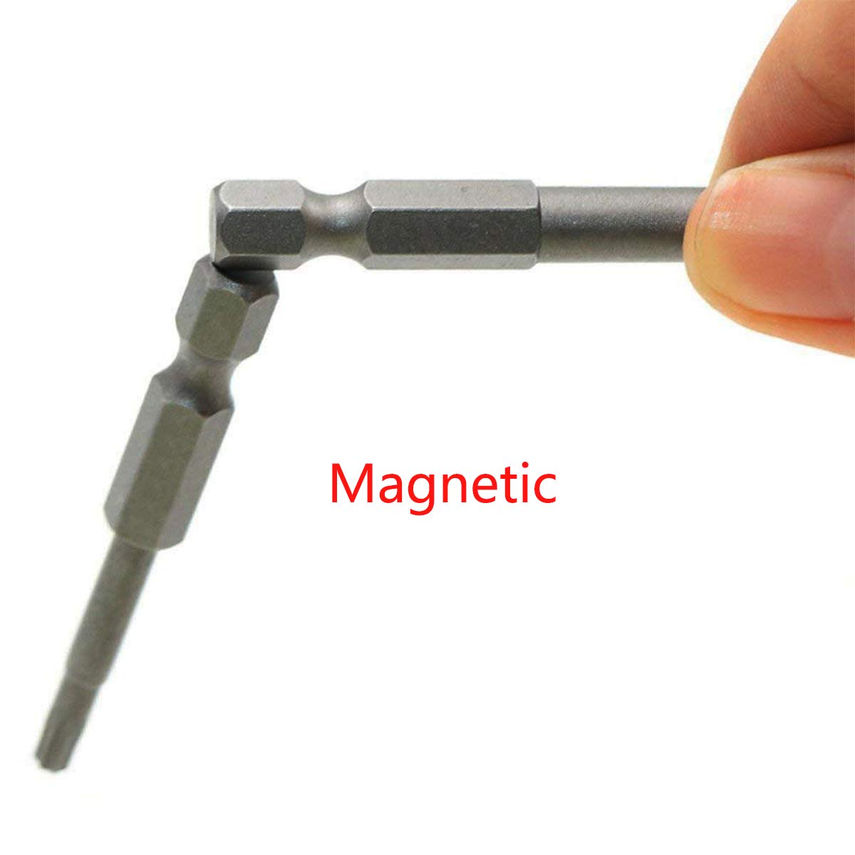 COMOK 10pcs 50mm Long 1/4 Inch Hex Shank T20 Torx Head Magnetic Screw Driver Bit Set Security Tamper Proof Star 6 Point Screwdriver Kit Tools