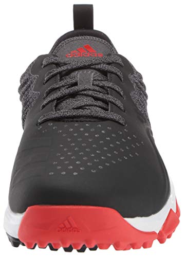 adidas Men's Adipower 4ORGED S Golf Shoe, core Black/red/FTWR White, 9 M US