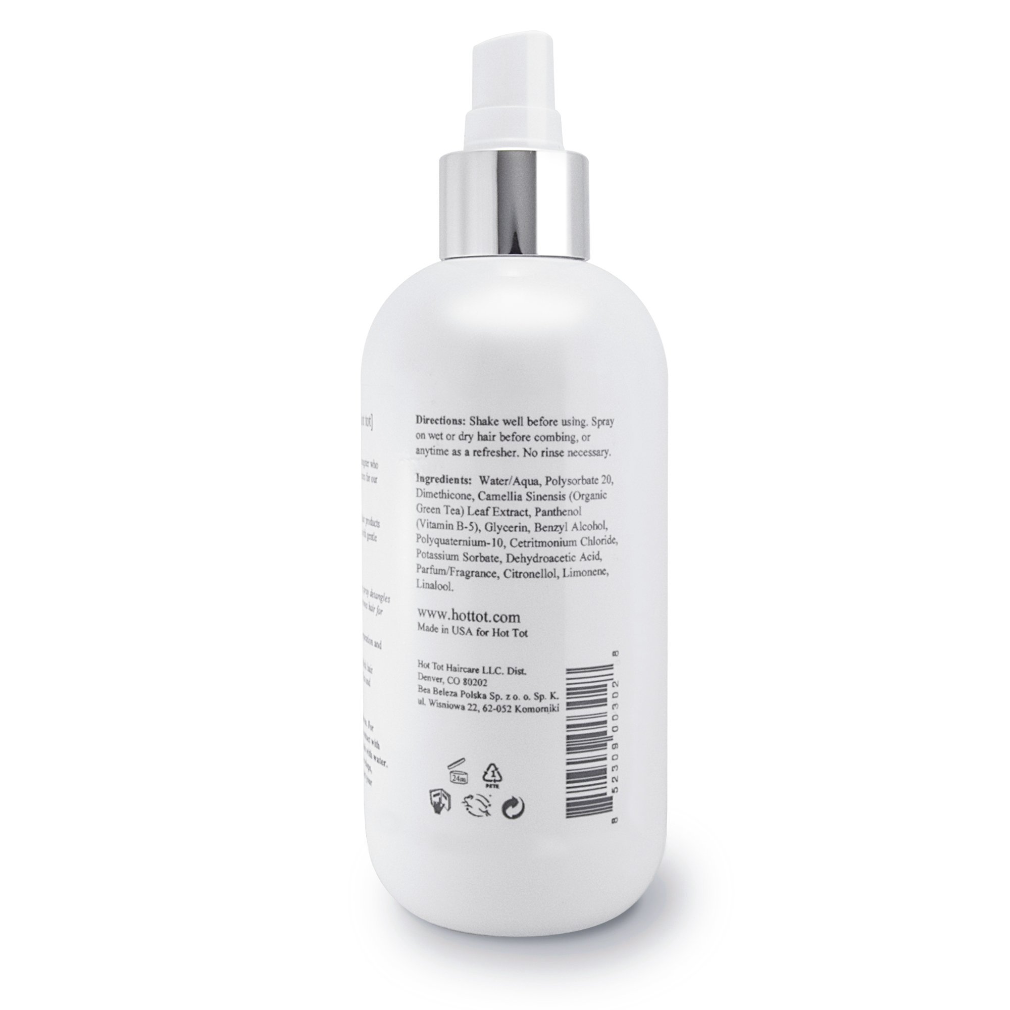 Hot Tot Conditioning Detangler, Weightless Conditioning Spray, Hair Care For Babies Toddlers and Children 8.0 oz.