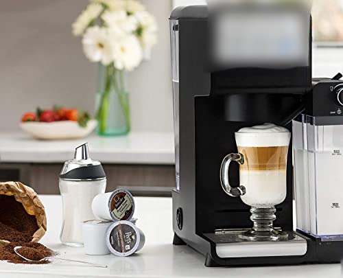 J&M Design Sugar Dispenser Shaker w/Pour Spout For Coffee Bar Accessories, Tea Organizer Station Essentials, Coffee Gifts & Kitchen Baking w/Easy Spoon Pouring Lid - 7.5oz Glass Jar Container Bowl