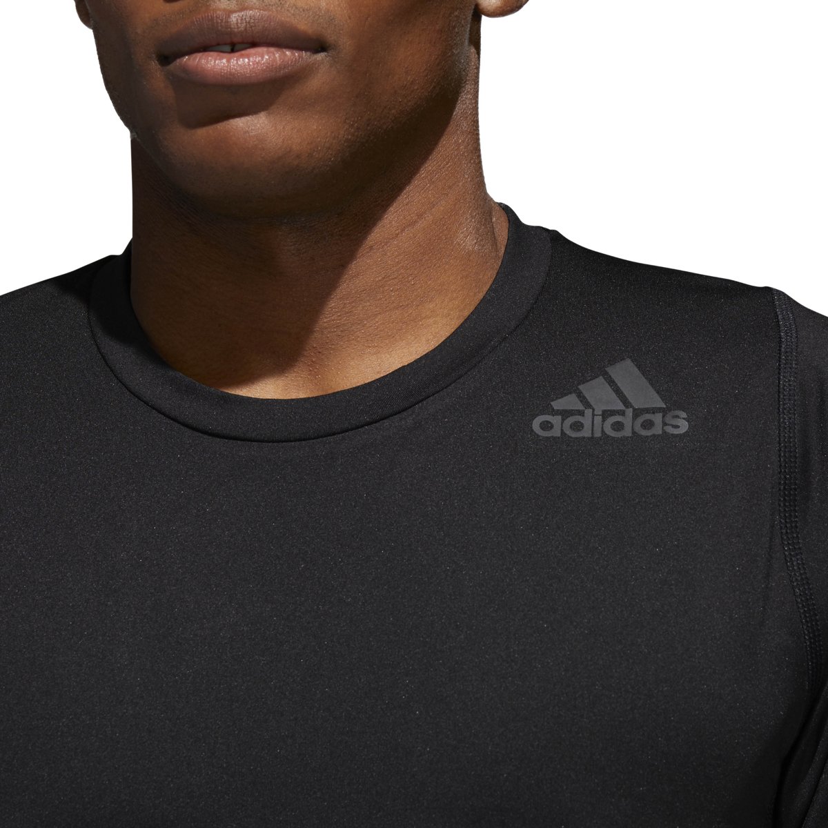 adidas Men's Alphaskin Sport Fitted Short Sleeve Tee Black Small