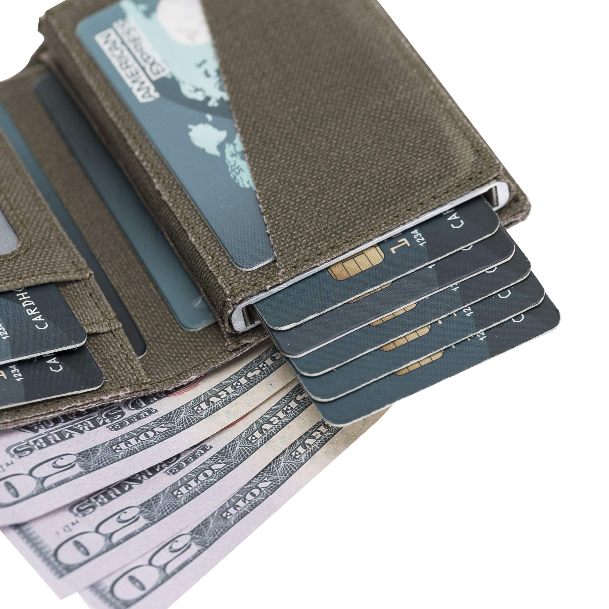 BOSANI Tactical Waterproof Canvas Mechanized Wallets (Light Green)