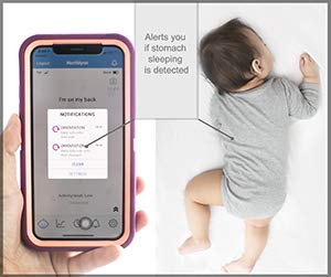 MonBaby Smart Baby Monitor: Tracks Chest Movement, Rollovers, Sleeping Position. Real-Time Alerts to Smartphone. HSA and FSA Approved. MonBaby for Smart Parenting.