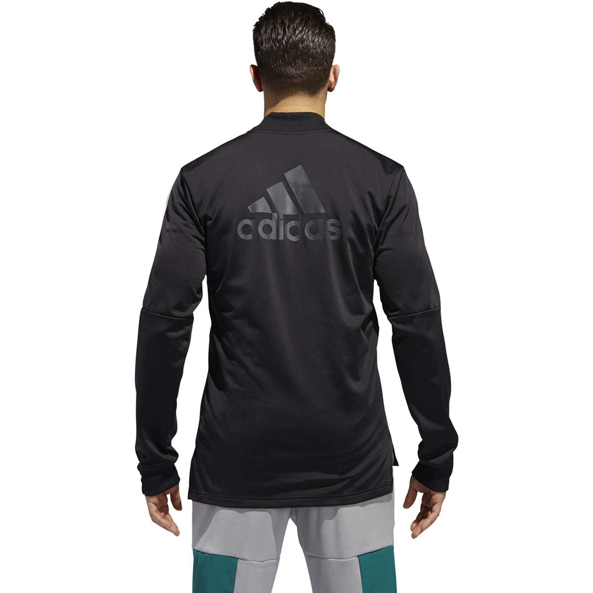 adidas Men's Athletics Id Tricot Bomber, Black, Small