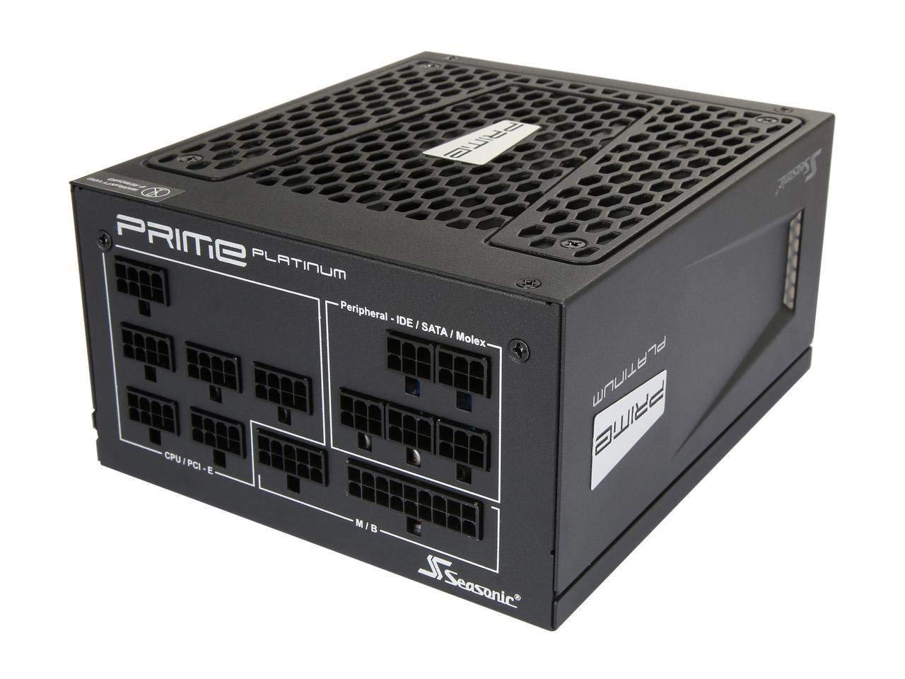 Seasonic PRIME 1000 Platinum SSR-1000PD 1000W 80+ Platinum ATX12V & EPS12V Full Modular 135mm FDB Fan Power On Self Tester Power Supply