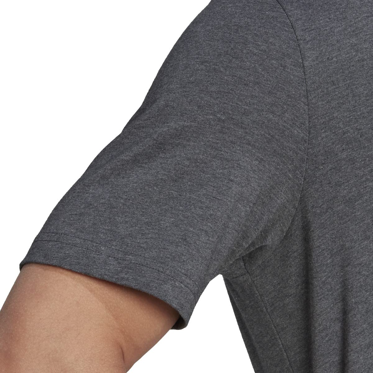 adidas Men's Basic Badge of Sport T-Shirt, Dark Grey Heather/White, 4X-Large