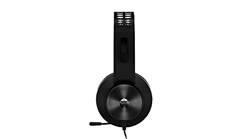 Lenovo Legion H300 Stereo Gaming Headset, Noise-Cancelling Mic, Memory Foam & PU Leather Earcups, Stainless Steel Headband, PC, PS4, Xbox One, Nintendo Switch, Mac, GXD0T69863, Black