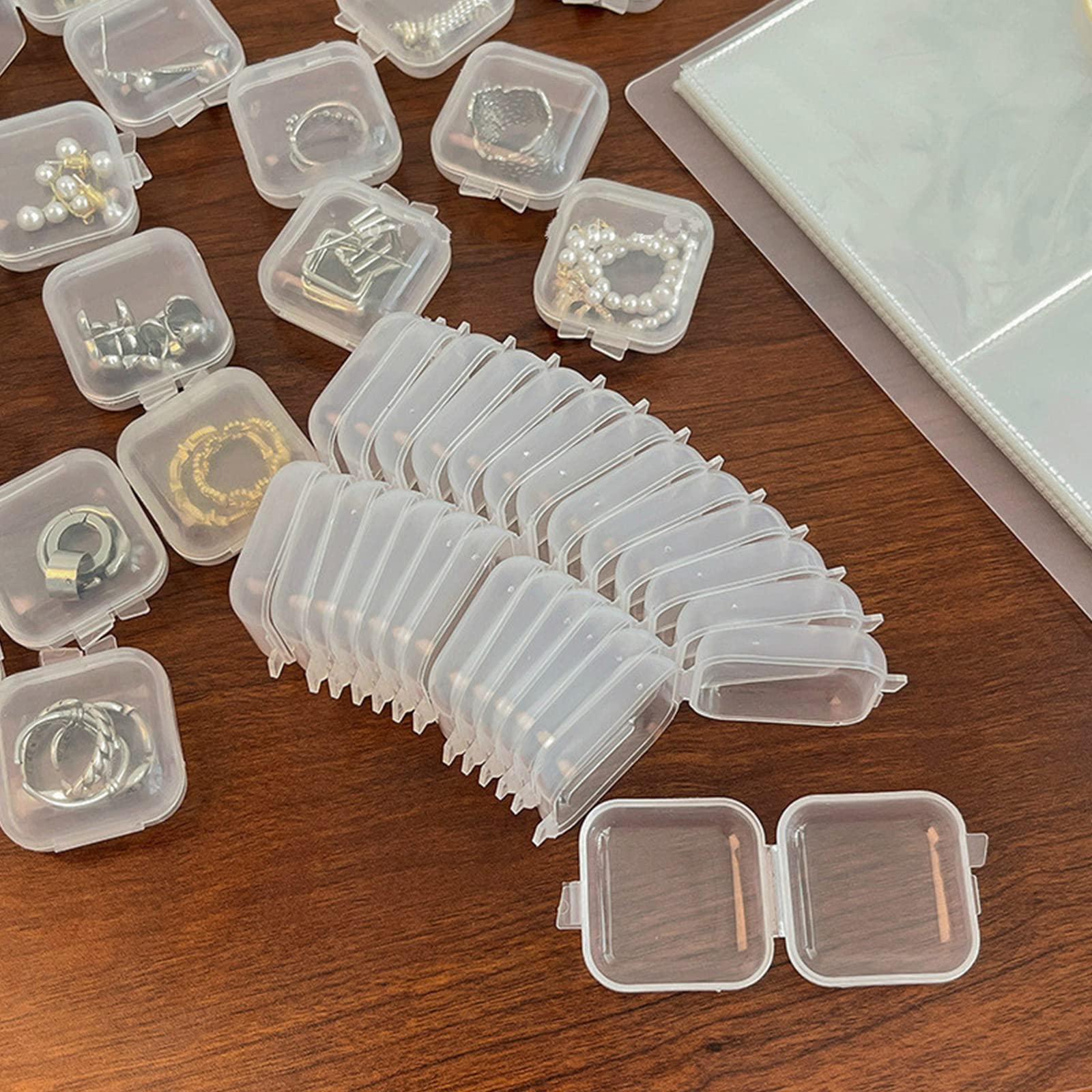Ankexin 10x Mini Plastic Storage Container Box Portable Medicine Holder Storage Organizer Jewelry Packaging for Earring
