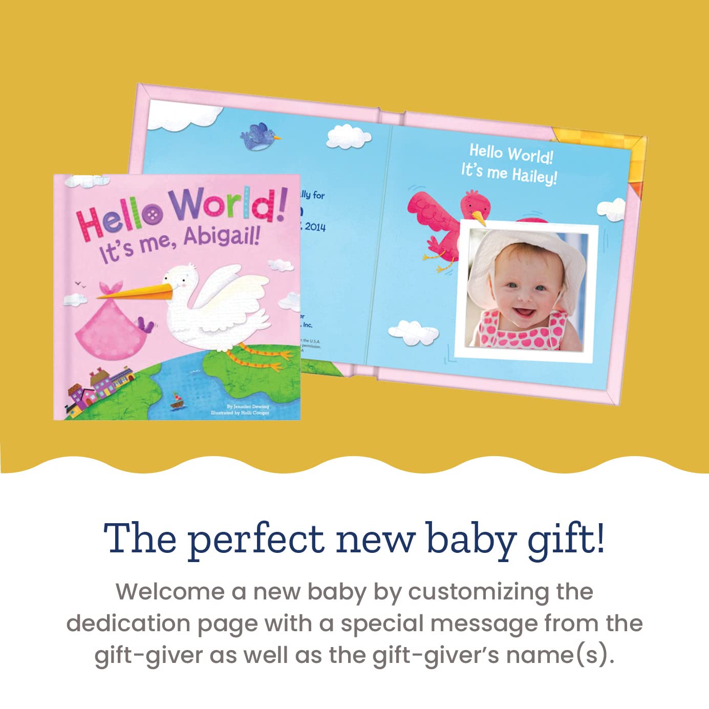 I See Me! Hello World! - Personalized Children's Story (Pink Board Story 6.5" x6.5)