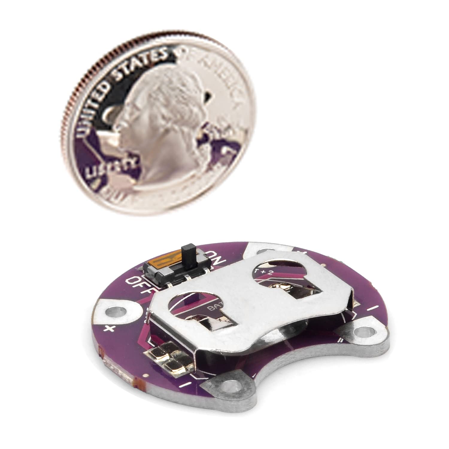 KOOKYE 10x Lilypad Coin Cell Battery Holder 10x Lilypad LEDs Alligator Clips Test Lead Wire for Arduino Raspberry Pi