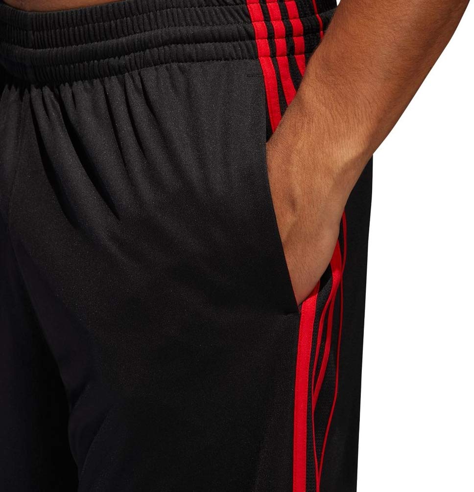 adidas Men's Basketball 3G Speed Shorts, Black/Scarlet, Small