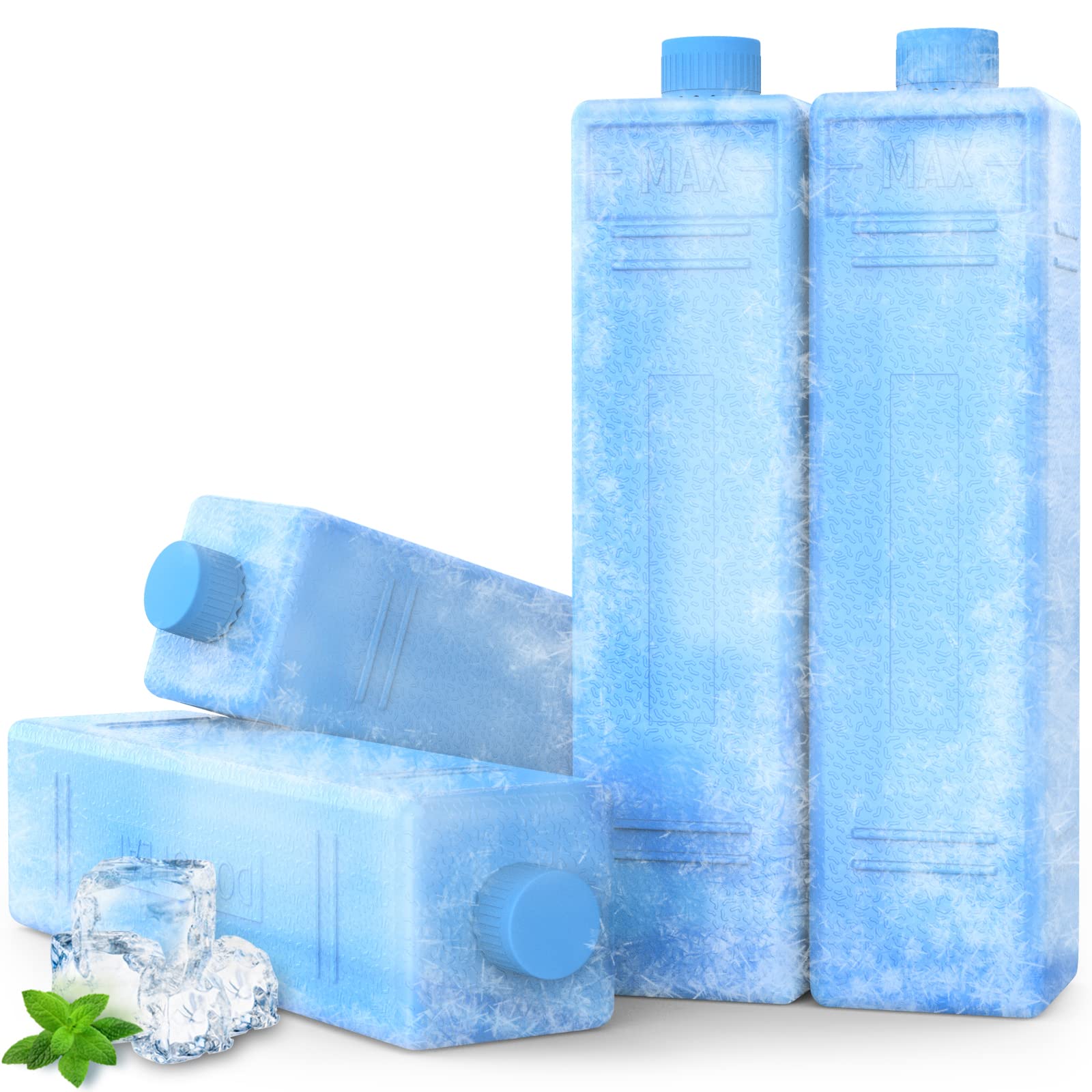 SEEPER Ice Packs for Coolers, Materials Eco-Friendly, Reusable Long Lasting Freezer Packs for Lunch Bags/Boxes, Air Cooler, Food Preservation, Medical Emergencies, Transport, First Aid Sprains