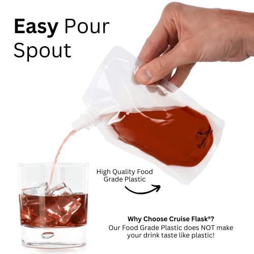 Concealable And Reusable Cruise Flask Kit - Sneak Drinks Anywhere - 3 x 32 oz + 3 x 16 oz + 1 funnel