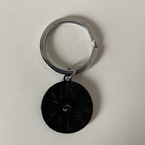 DAGORD Lucky Wheel Keychain Rotatable Arrow Key Chain Cute Circle Key Ring Lover Gifts Enamel Keyring Car Key Holder Keychains for Women, Collection and Display (F)