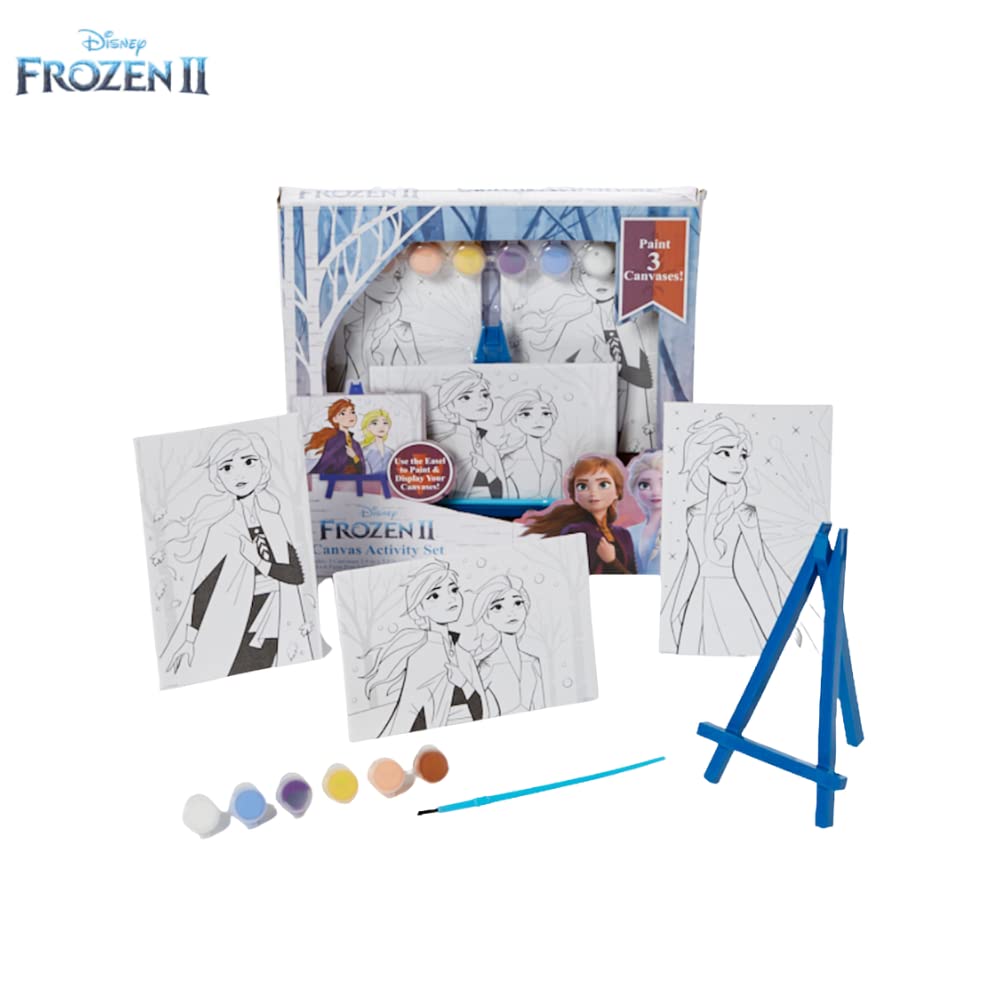 Disney Frozen 2 Paint Set for Kids Elsa Painting Set with 3 Canvases