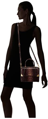 Calvin Klein Fern Top Handle Crossbody, Black Python