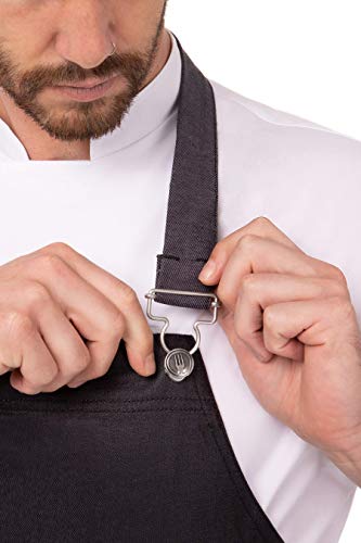 Chef Works Unisex Boulder Bib Apron, Purple Black, One Size
