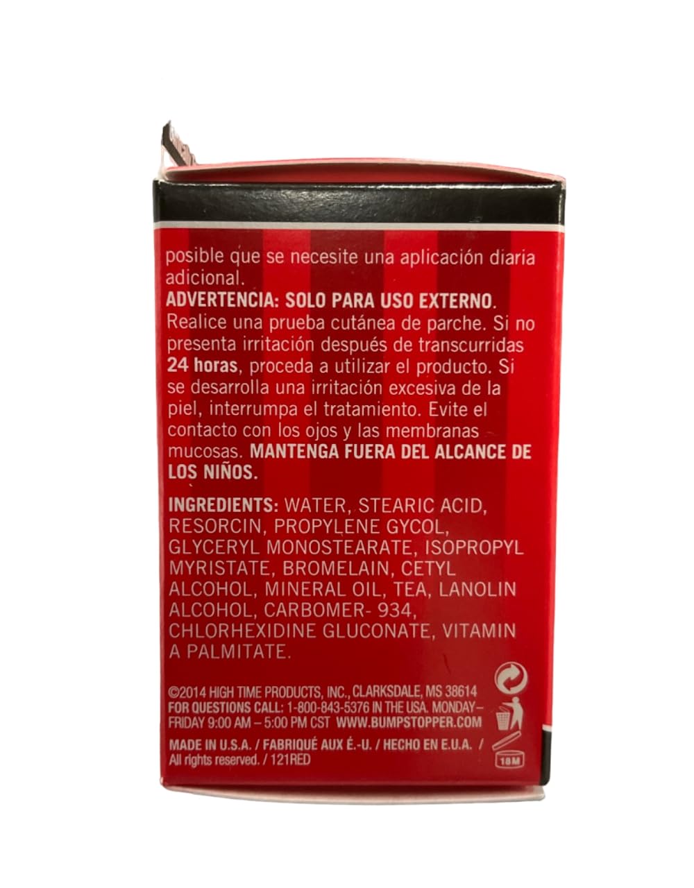 High Time Bump Stopper-2 Double Strength Razor Bump Treatment, 0.5 oz (Pack of 5)