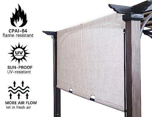 SCOCANOPY Replacement Sling Top for Lowe's Allen + roth 10 ft x 10 ft Freestanding Pergola Sold at Lowe's, L-PG152PST-B (Size: 200" (L) x 103" (W)),Light Grey