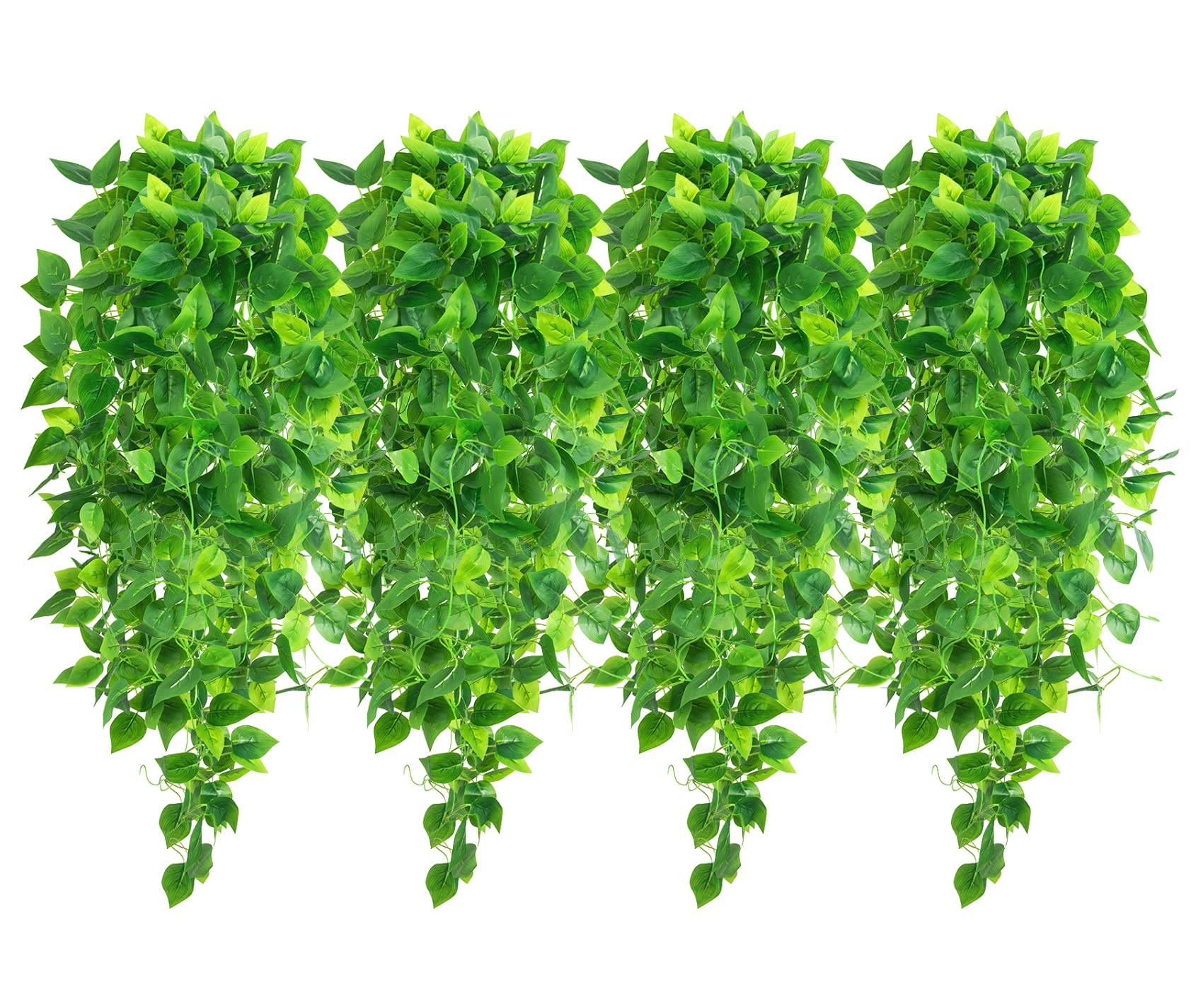 Hanging Plants 6 Pcs Faux Ferns Fake Ivy Hanging Vines Fake Plants Artificial Hanging Plants Wall Plants for Home Garden Room Party Weddings Indoor Outdoor Decorations (Green)