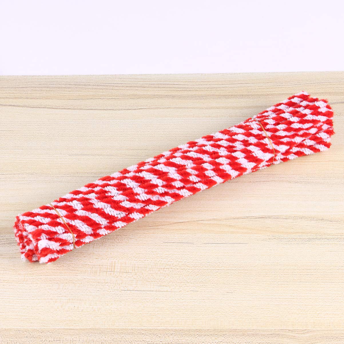 Homoyoyo 50pcs Cleaners for Crafts Christmas Tree Pendant Chenille Cleaners for DIY Chenille Stems Fluffy Cleaners DIY Plush Green Craft Chenille Stems Pipeline Process Tube
