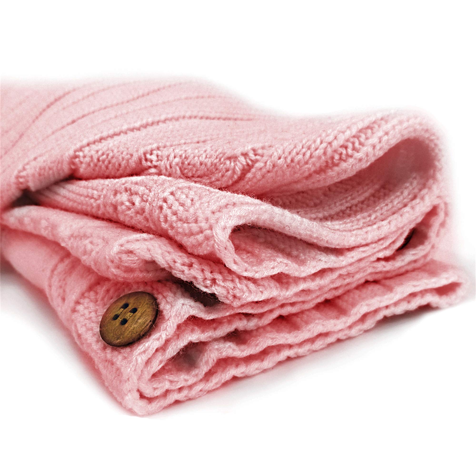 XMWEALTHY Newborn Baby Wrap Swaddle Blanket Knit Sleeping Bag Sleep Sack Stroller Wrap for Baby(Light Pink) (0-6 Month)