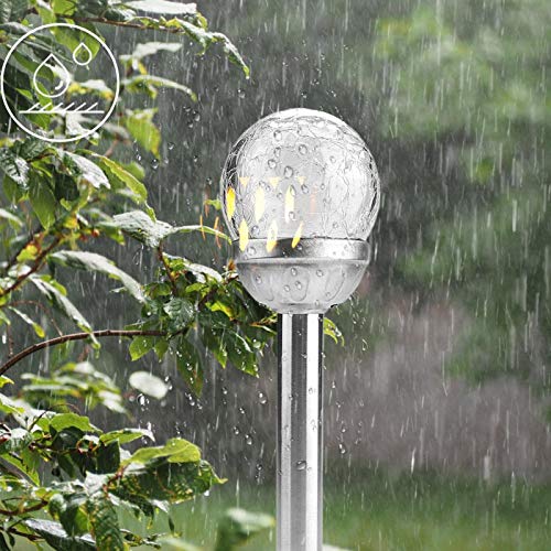 Ball Stake Light, Abs Material Yard Solar Lamp, Waterproof Sturdy And Durable Low Power Consumption Easy To Install Pathway For Home Garden Lawn