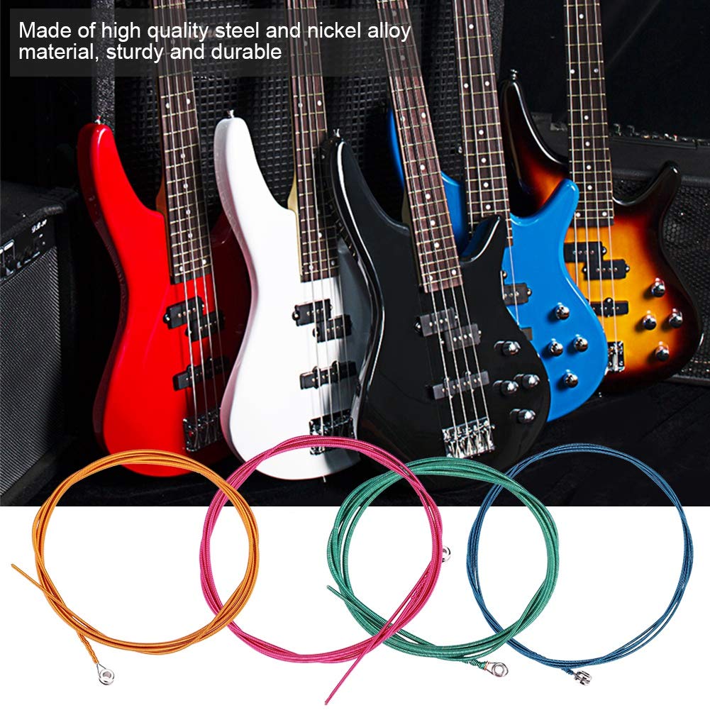 Electric Bass Guitar Strings Colorful Guitar String Alloy Wound Electric Bass Strings Accessories