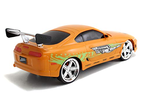 Fast & Furious 1:24 Brian's Toyota Supra RC Radio Control Car, Toys for Kids and Adults