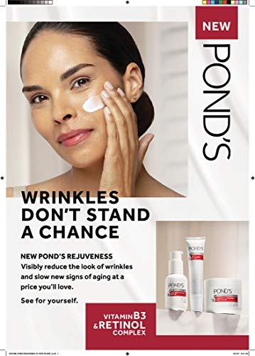 Pond's Rejuveness Brightening Under Eye Cream for Wrinkles with Vitamin B3 and Retinol Complex, Daily Anti-Aging Eye Cream Cr1 fl oz, 3 Pack