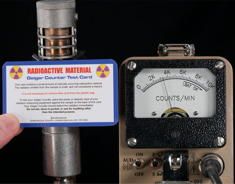 United Nuclear Geiger Counter Test Card
