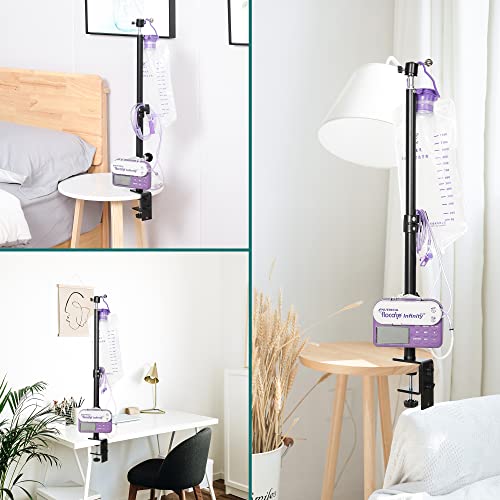 Fewener Feeding Tube Stand, Hands-Free Feeding Tube Holder Enteral Feeding Telescopic Pole, Feeding Pump Rack for Gravity Syringes Feeding Pump Feeding or Infusions