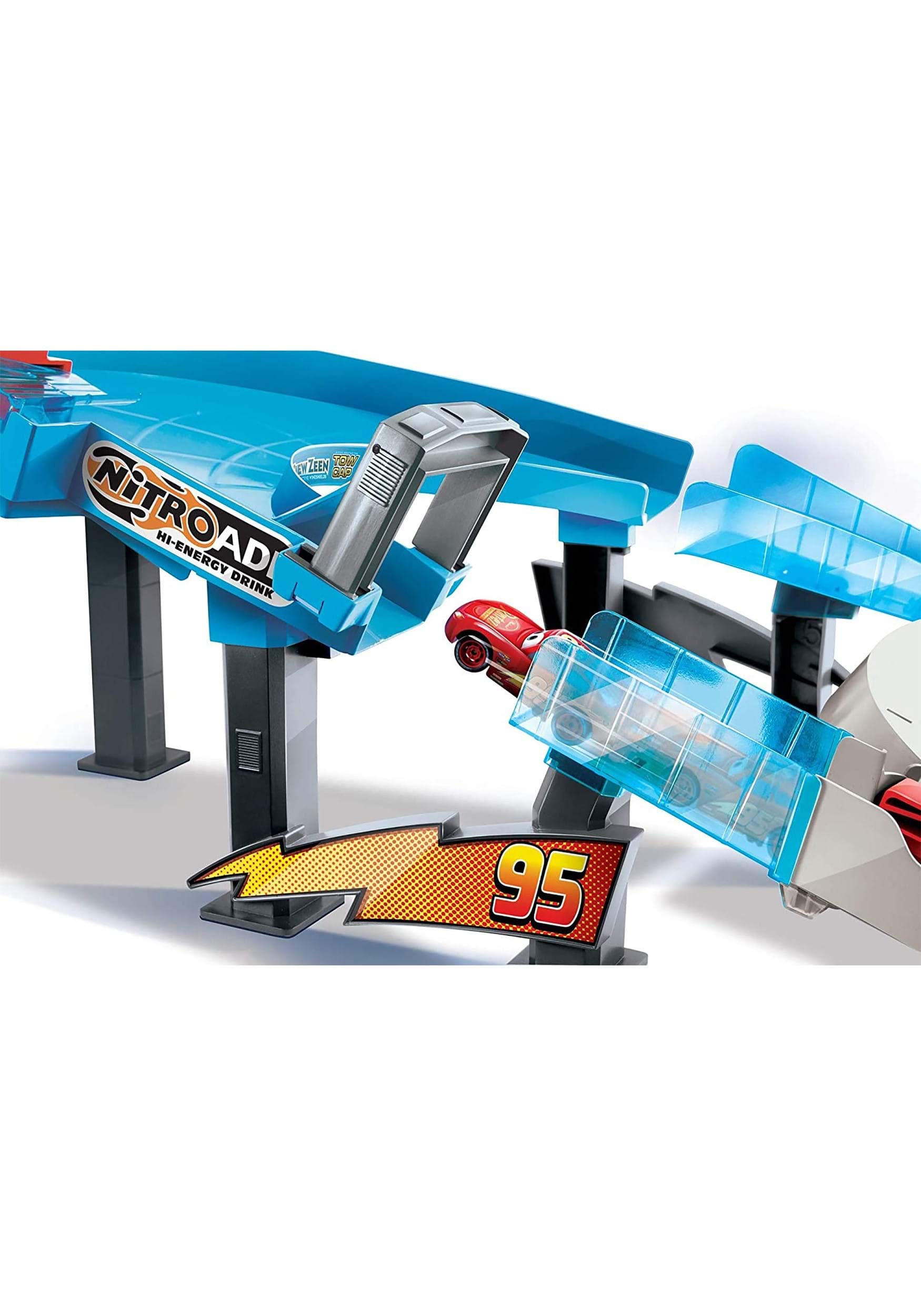 Disney Pixar Cars Rusteze Double Circuit Speedway Playset Test Track Set For Drift, Race and Crash Competitions, With Lightning McQueen Vehicle, Kids Birthday Gift For Ages 4 Years and Older