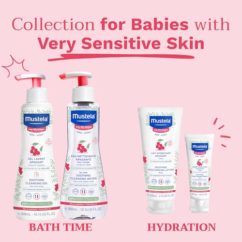 Mustela Baby Very Sensitive Skin Bath Time Gift Set - Baby Skin Care Essentials - with Natural Avocado & Schizandra Berry - 2 Items Set