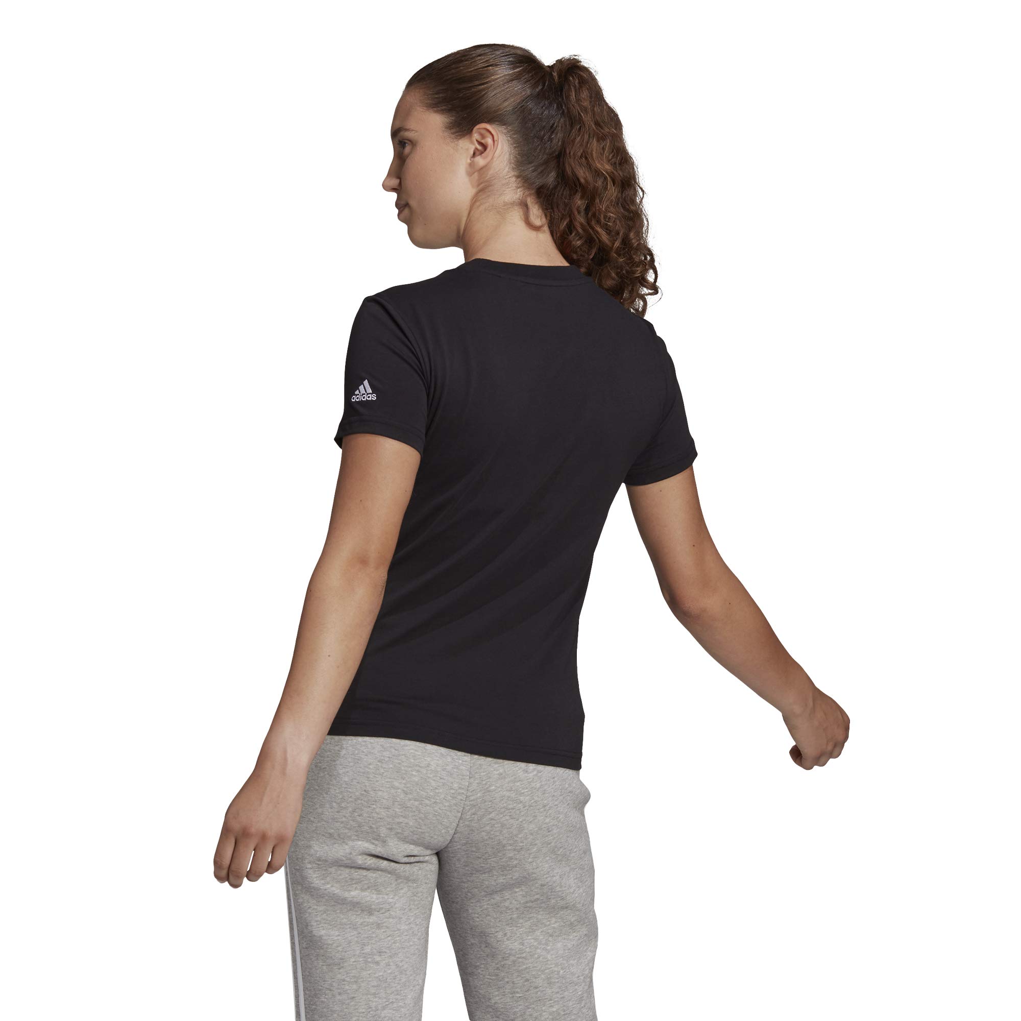adidas Women's Loungewear Essentials Slim Logo Tee, Light Purple/White, Medium
