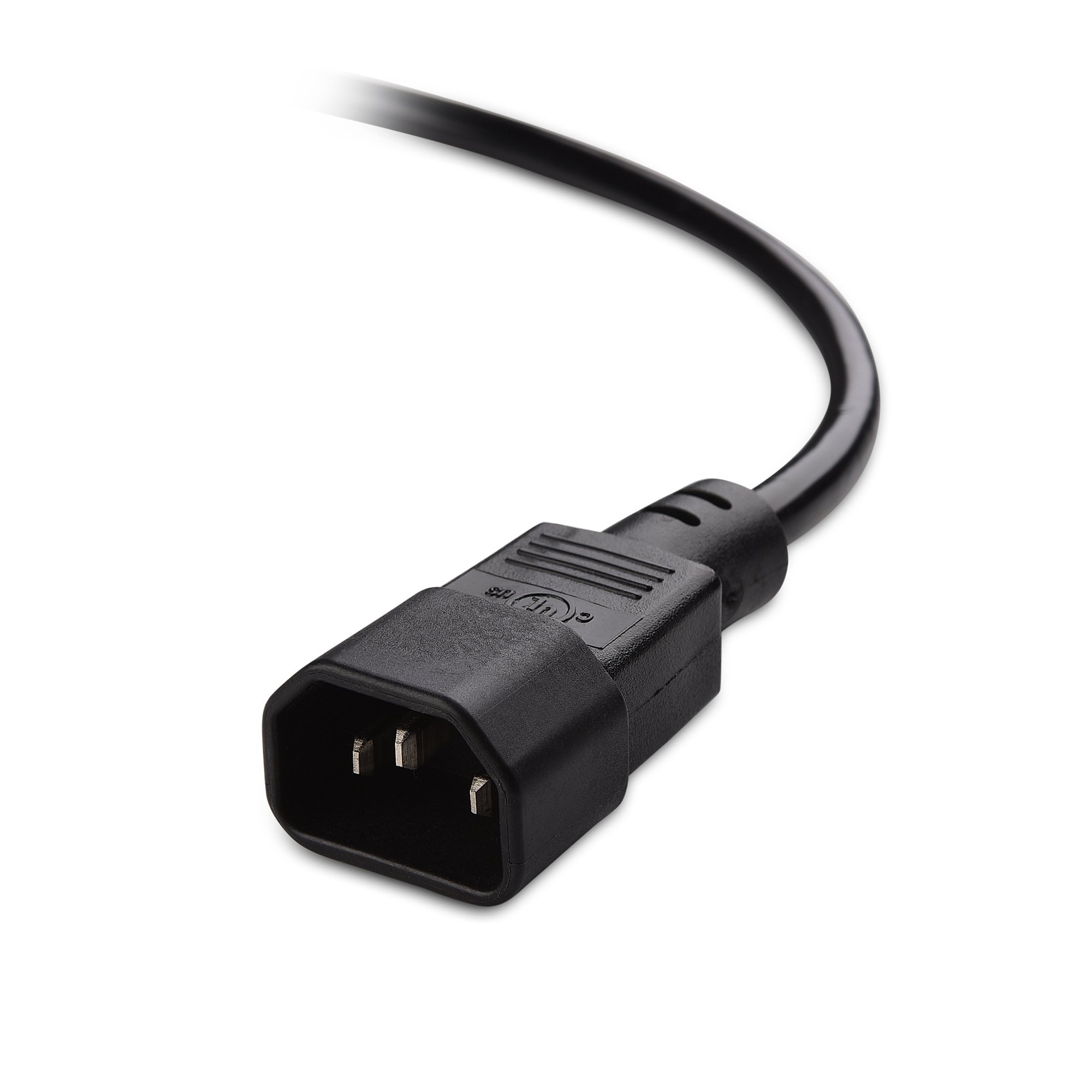Cable Matters 2-Pack Short Computer to PDU Power Extension Cord, Power Extension Cable 1 ft (IEC C14 to IEC C13 PDU Power Cord)