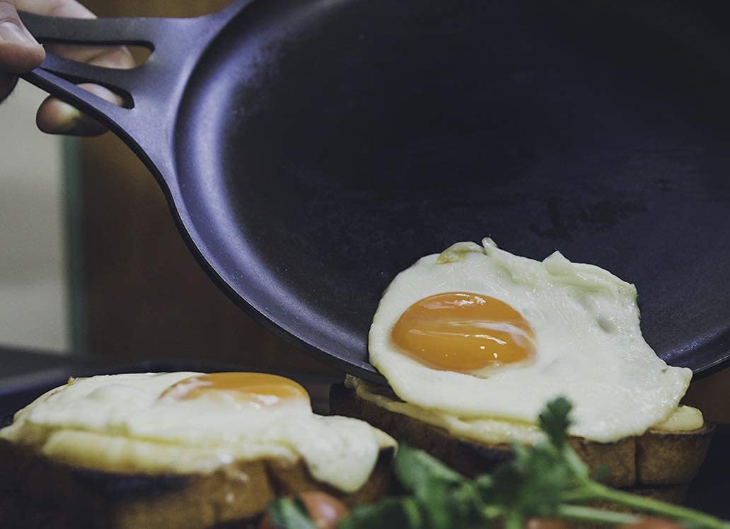 AUS-ION Skillet, 10.2" (26cm), Smooth Finish, 100% Made in Sydney, 3mm Australian Iron, Professional Grade Cookware
