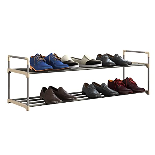 Home Complete Shoe Storage Rack, 2-Tier Organizer for Closet, Bathroom, Entryway