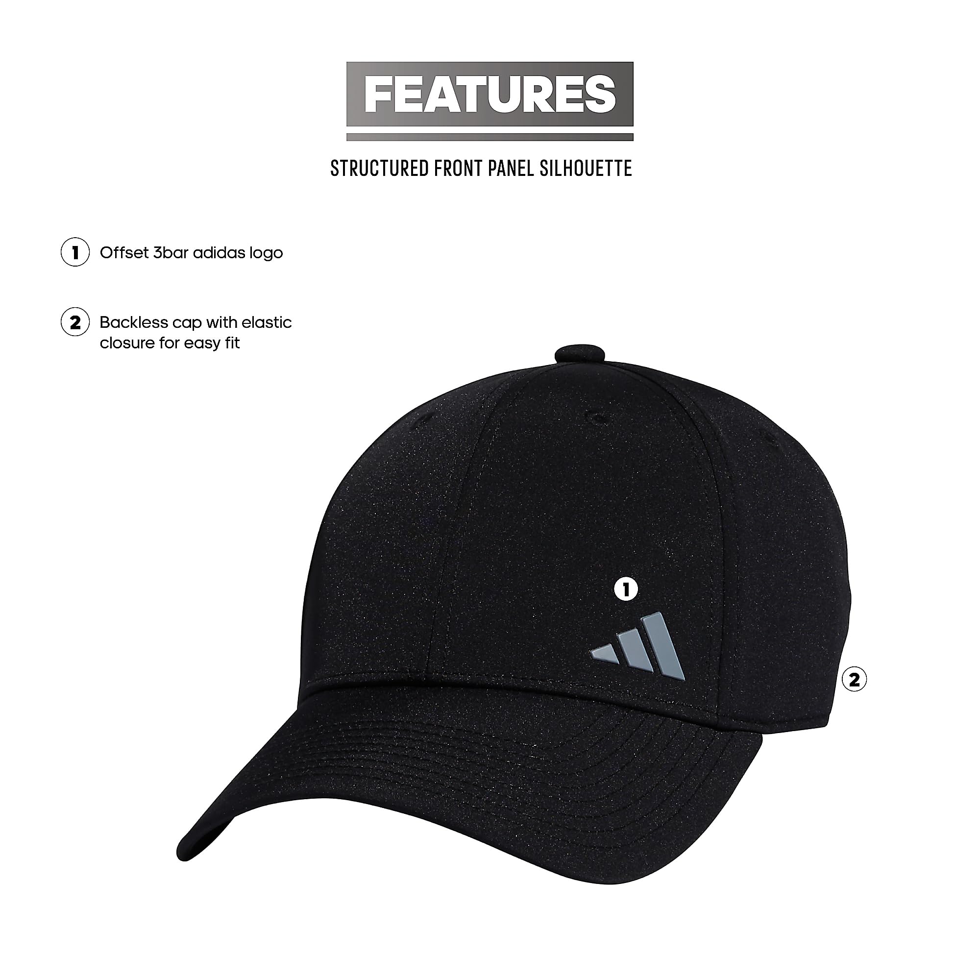 adidas Women's Backless Ponytail Hat Adjustable Fit Baseball Cap, Blue Dawn, One Size