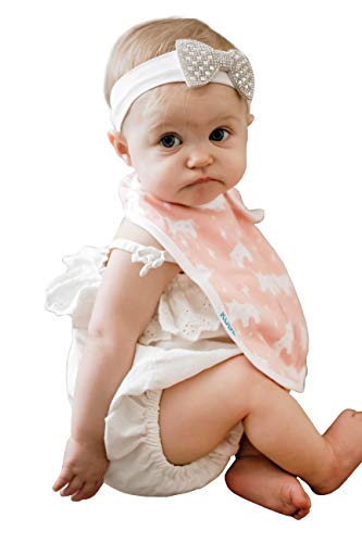 KUDL Baby Bibs Extra LARGE Toddler, Burp Cloth, Absorbent Feeding Reflux Drool Teething, Side Snap Button Unisex 4-Pack Gift Set for Boys and Girls