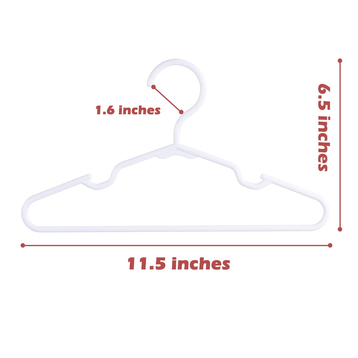 MJRASG 120 Pack White Plastic Non-Slip Baby Hangers, Heavy Duty, Flexible, Slim
