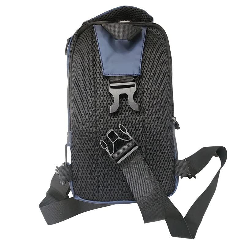 CHARGELLA Sling Bag for Men & Women Waterproof Shoulder Daypack Crossbody Backpack for Travel Hiking with USB Charging Port (Blue)