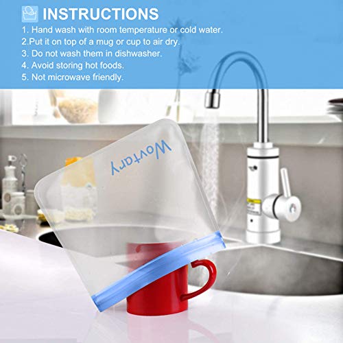 Dishwasher Safe Reusable Gallon Freezer Bags-7 Pack,Reusable Silicone Storage Bags BPA Free, Extra Thick Leakproof & Plastic Free Bags For Meat Fruit Vegetables